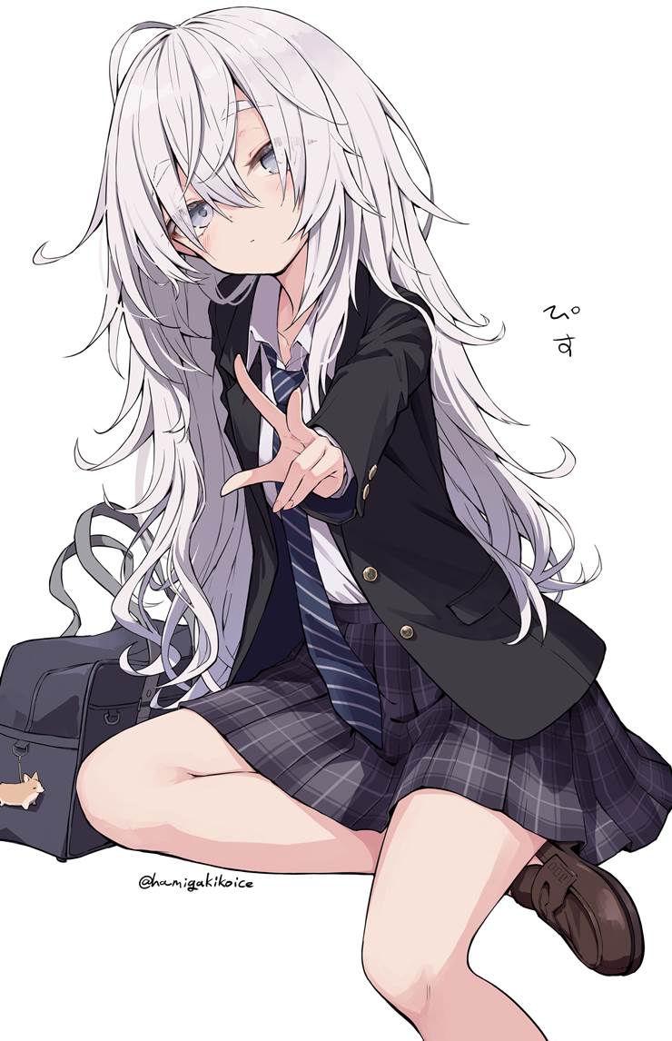 面无表情(JK)|插画师齿磨き粉アイス的JK插画图片 | BoBoPic