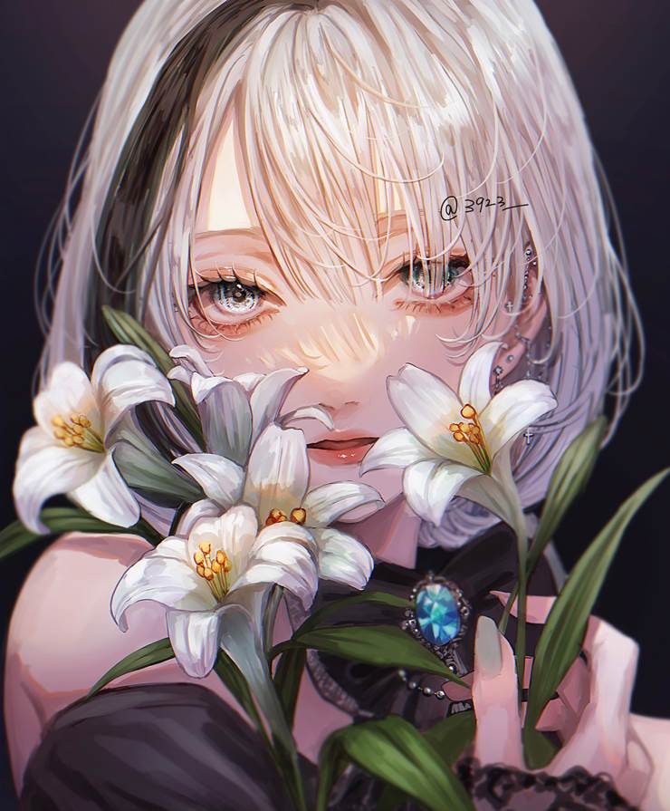 Skeb|插画师392/鲛浮轮的女孩插画图片 | BoBoPic