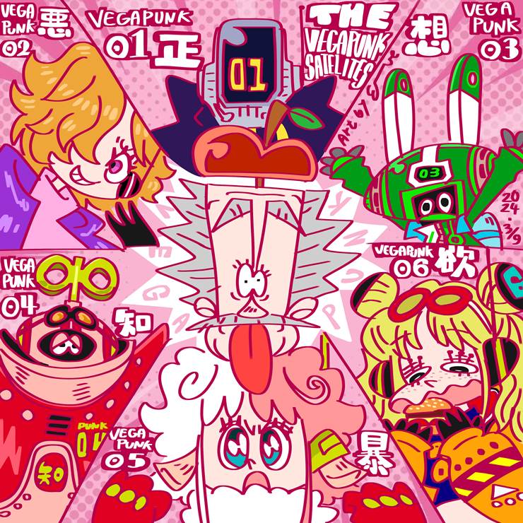 《海贼王》第一大脑Dr.贝加班克P站同人美图，好多分身哦 | BoBoPic