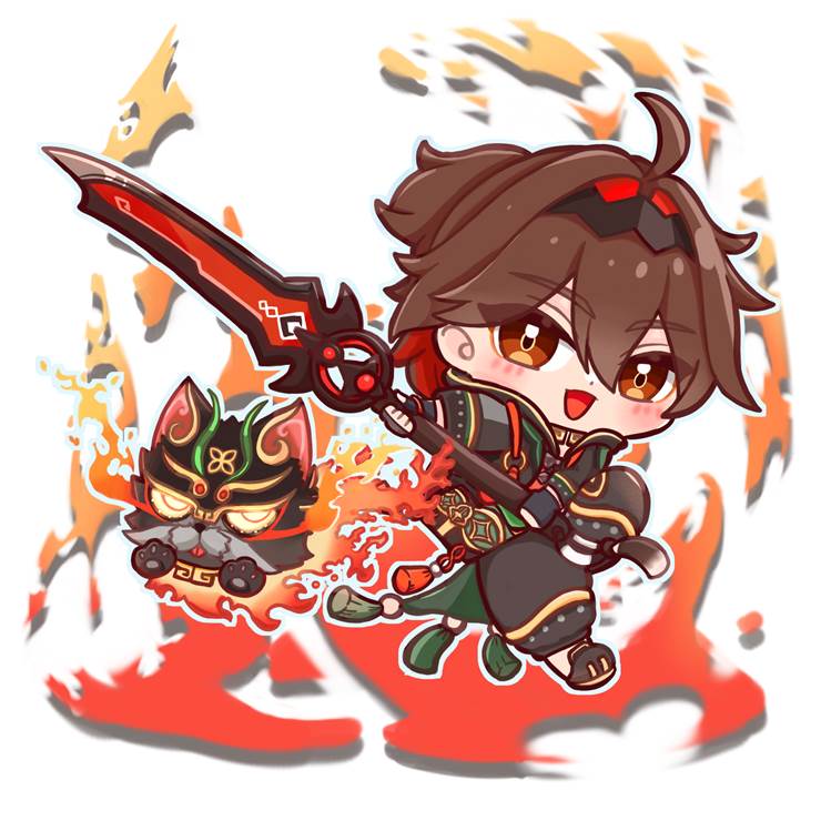 原神,嘉明,Q版图片|尺寸2000x2000 | BoBoPic