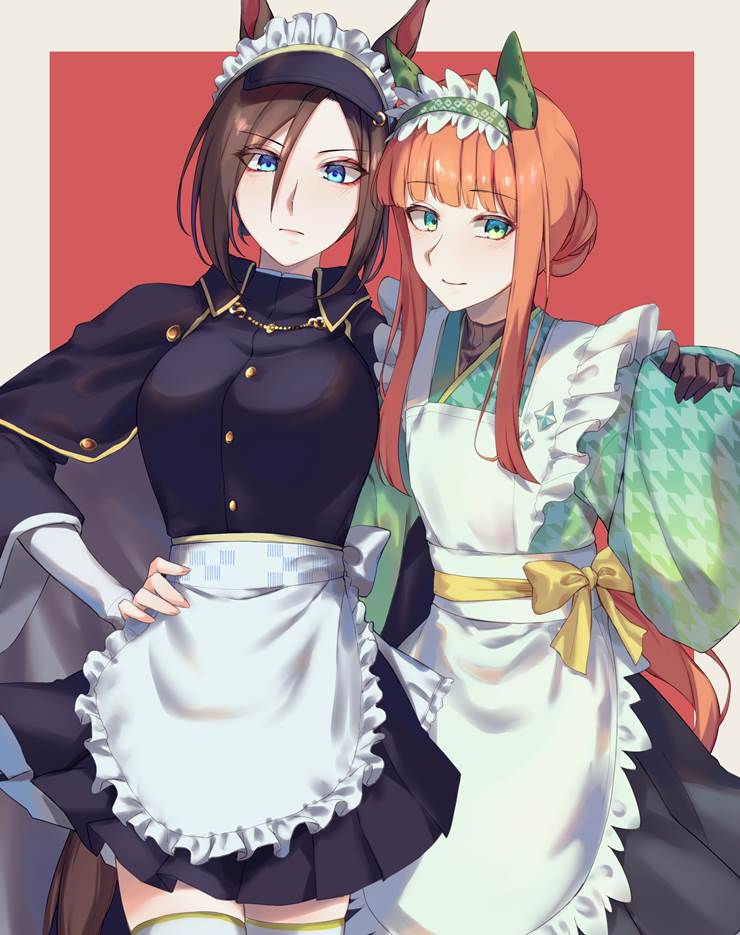 Uma Musume Pretty Derby,Silence Suzuka (Uma Musume),Air Groove (Uma Musume),Japanese maid, - 須賀茂 ...