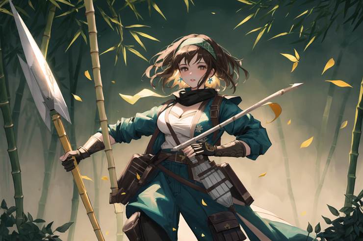 孙尚香BZ-402林中枭姬|pixiv画师神を杀す雪的美少女插画图片 | BoBoPic