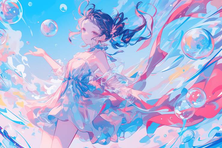 beautiful girl,black hair, - Korocon AI'illustration - PixivBox