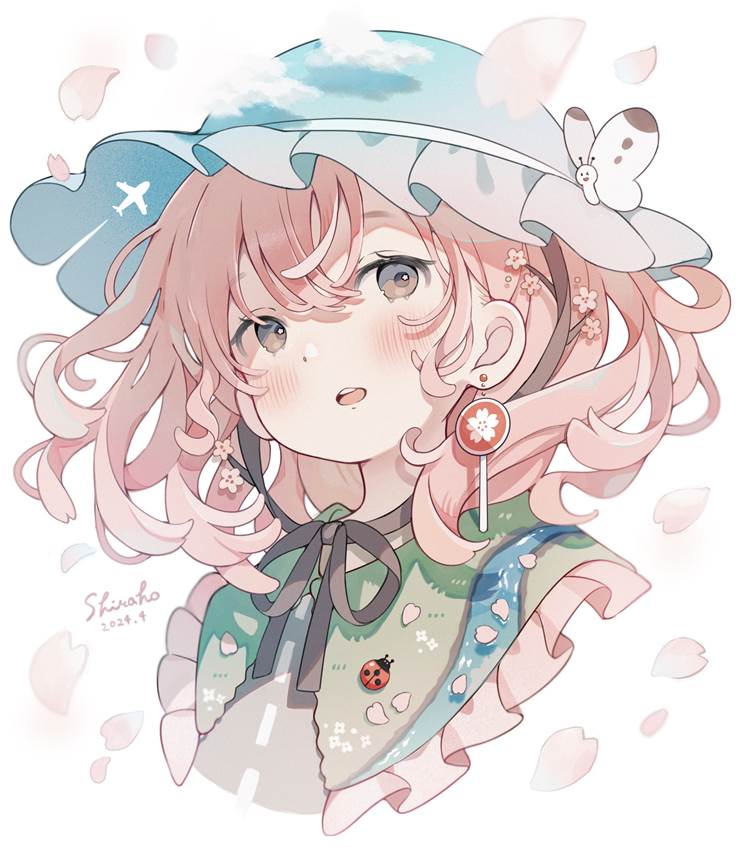 sky,原创,原创,樱,女孩子, - しらほ'illustration - pixivdaily