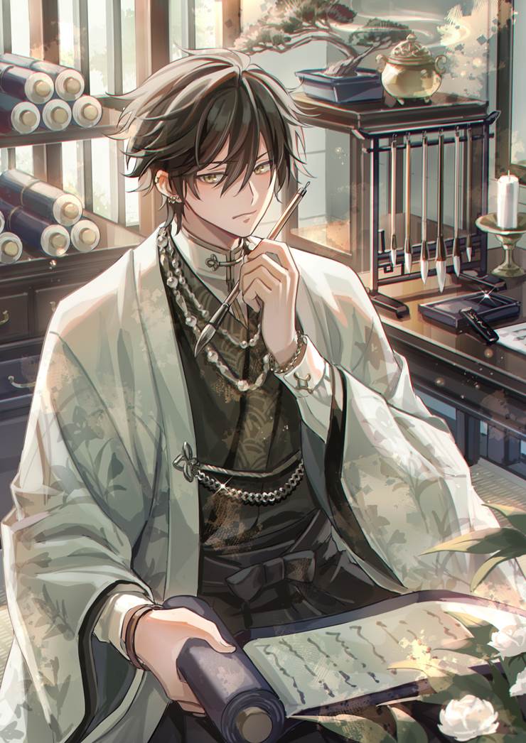 书斋の住人|pixiv画师すざく（旧名*zoff）的中华插画图片 | BoBoPic