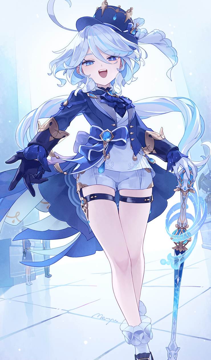 Genshin Impact,芙宁娜,芙宁娜（原神）,魅惑的大腿,原神1000收藏, - Me-yu'illustration - PixivBox