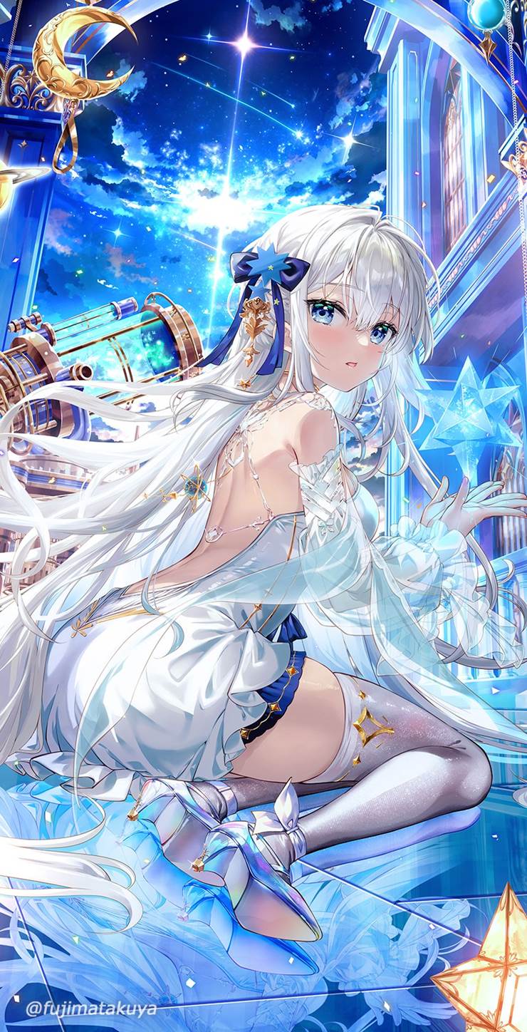 原创,女孩子,大腿,原创5000users加入书籤,后背,White silk pantyhose, - 藤真拓哉'illustration - PixivBox