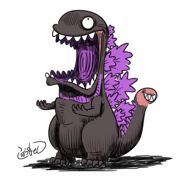 哥斯拉,Q版图片|尺寸2756x2756 | BoBoPic