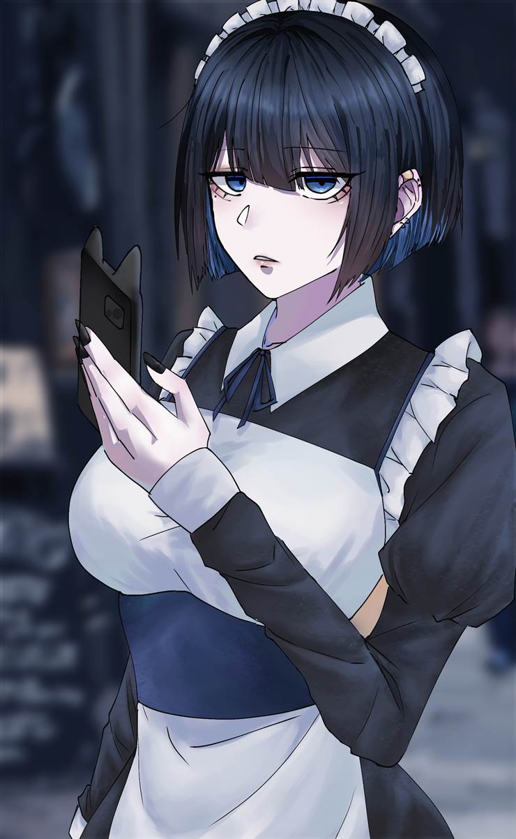 blue,maid uniform, - 蒼'illustration - PixivBox