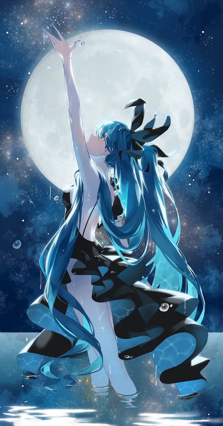 初音未来,水下,Deep Sea Girl,vocaloid,Vocaloid,插画,young girl,VOCALOID 1000收藏, - Nun Nu'illustration ...