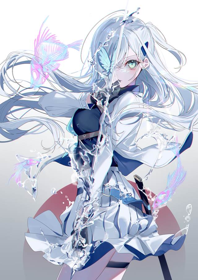 girl,silver hair,feels like we can't win,original 10000+ bookmarks, - 美和野らぐ'illustration - PixivBox