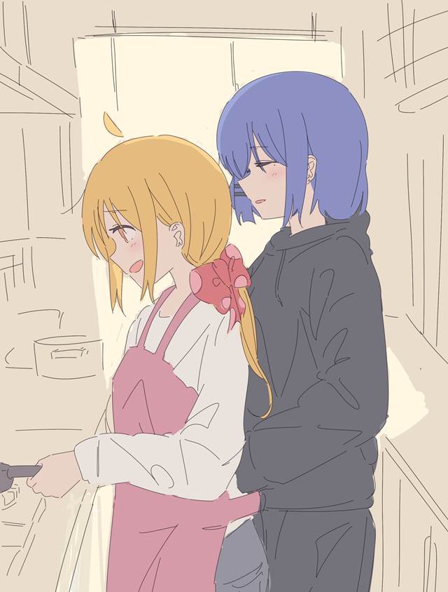 山田凉×伊地知虹夏,Nijika Ijichi,山田凉（孤独摇滚！）,yuri, - ein'illustration - PixivBox