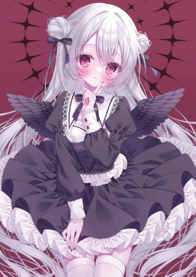 原创,女孩子,白发,哥特萝莉,原创,young girl, - ぷぅ'illustration - PixivBox