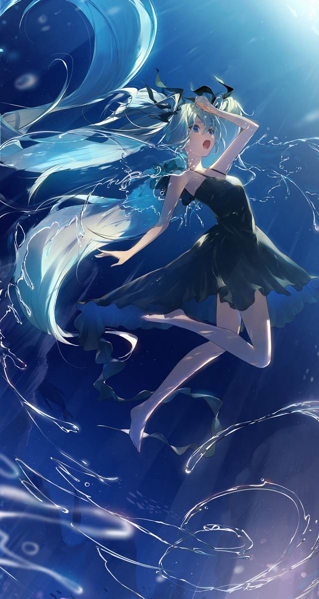 Deep Sea Girl,初音未来,VOCALOID 100收藏,水下, - 辷'illustration - PixivBox
