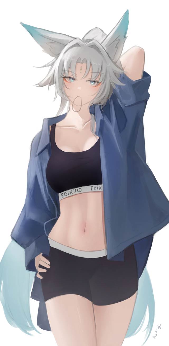 Honkai: Star Rail,崩坏：星穹铁道,midriff,大腿,sports bra,兽耳,崩坏：星穹铁道100收藏, - Yasashihito'illustration ...