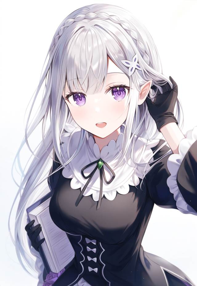 爱蜜莉雅,艾米莉娅,修女,白发图片|尺寸1280x1856 | BoBoPic