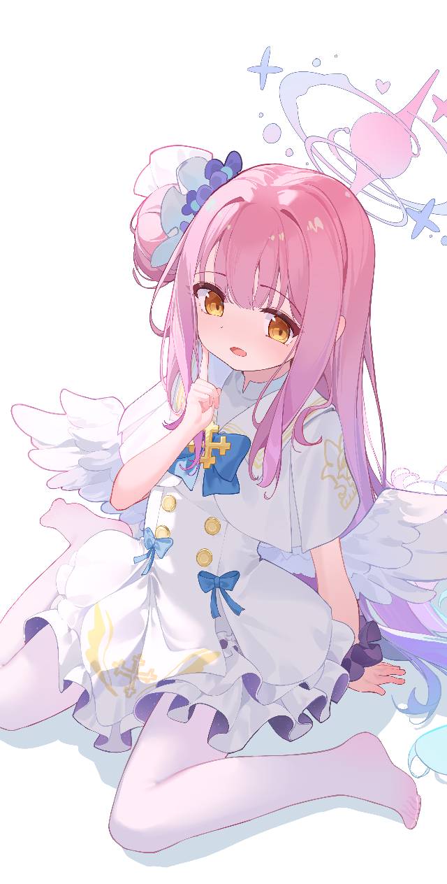 Mika Misono,White silk pantyhose,young girl,illustration,碧蓝档案, - 柠檬静静静静'illustration - PixivBox