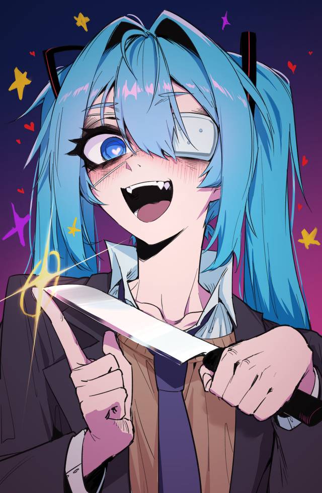 初音未来,VOCALOID 1000收藏,knife, - J.K.'illustration - PixivBox