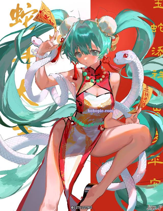 初音未来,Hatsune Miku,New Year's illustration, - Jiye_P1'illustration - PixivBox