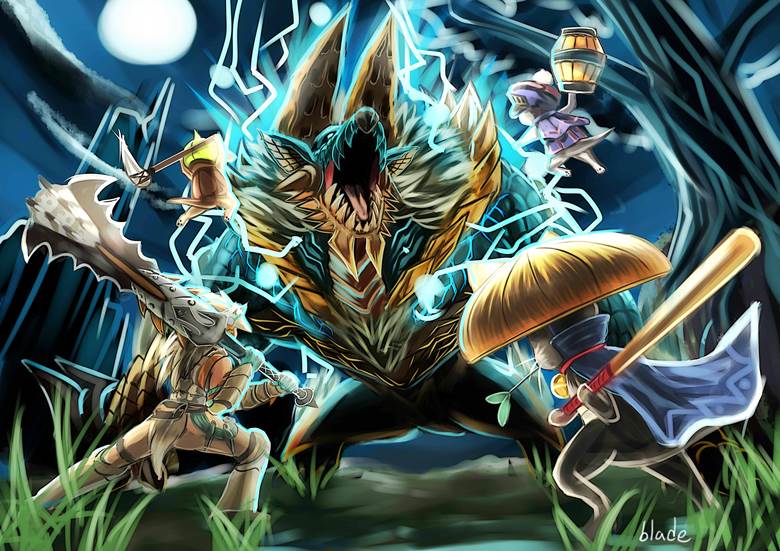 狩猟解禁 |BLADE的怪物猎人插画图片 | BoBoPic