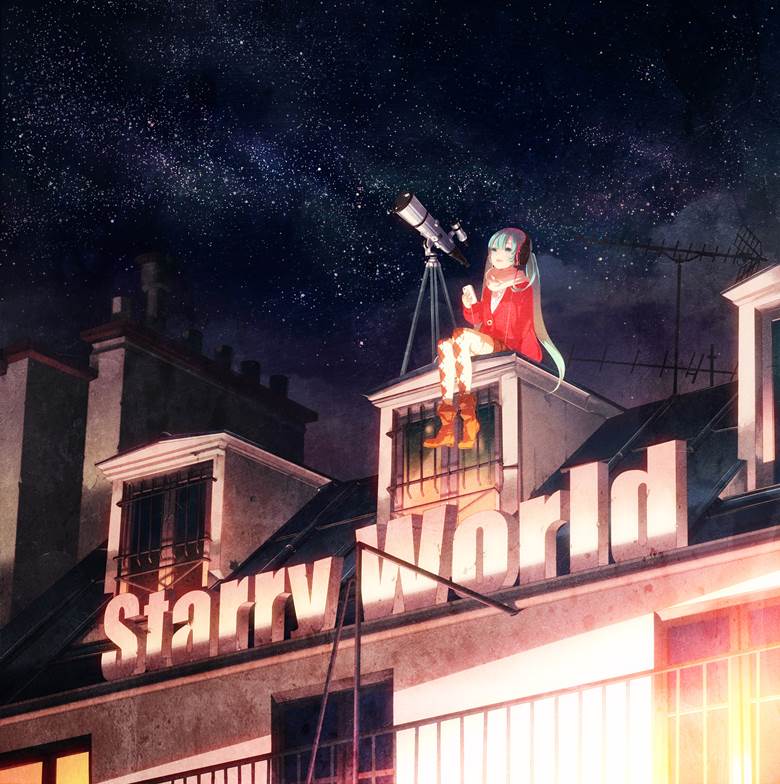 Starry World|えこいくしま的初音未来壁纸插画图片 | BoBoPic