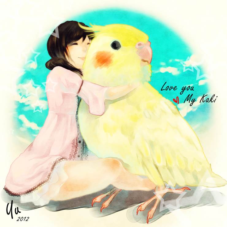 亲亲宝贝|插画师Yu的鸟类动物插画图片 | BoBoPic