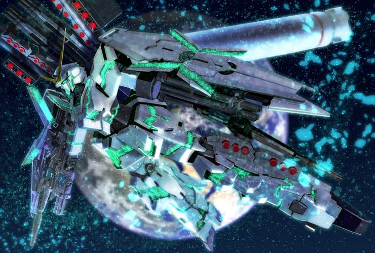 在彩虹的彼方|插画师高坂 巧的独角兽高达插画图片 | BoBoPic