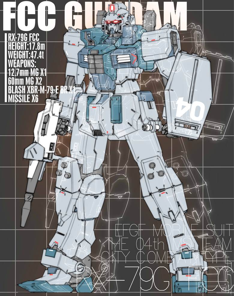 RX79[G] FCC GUNDAM|YKKZ_V3N0M的高达插画图片 | BoBoPic