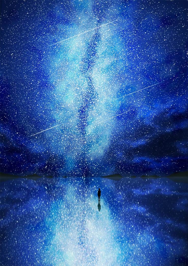 镜|插画师mono的乌尤尼盐沼风景插画图片 | BoBoPic