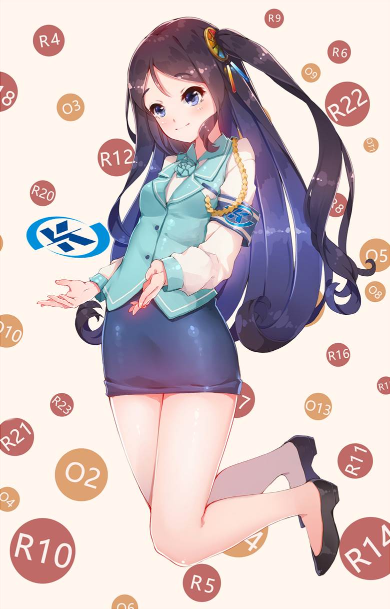 taiwan,shoes without stockings,pencil skirt,miniskirt,uniform,train,side tail,K.R.T. Girls ...