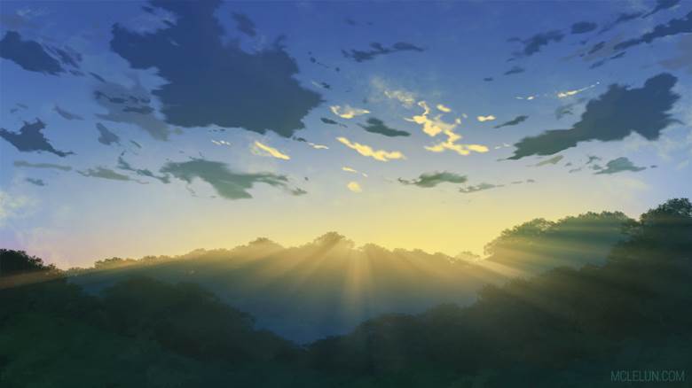 dusk,风景,background,原创100收藏, - mclelun'illustration - PixivBox