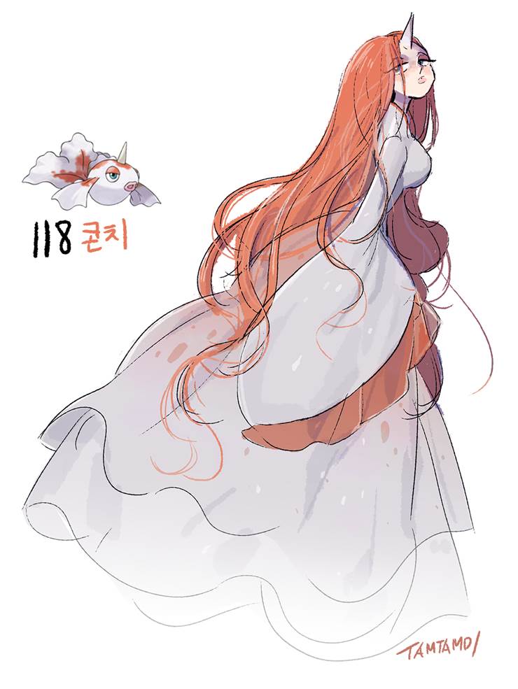 关都#0118金鱼宝可梦，角金鱼(トサキント)插画图片 | BoBoPic