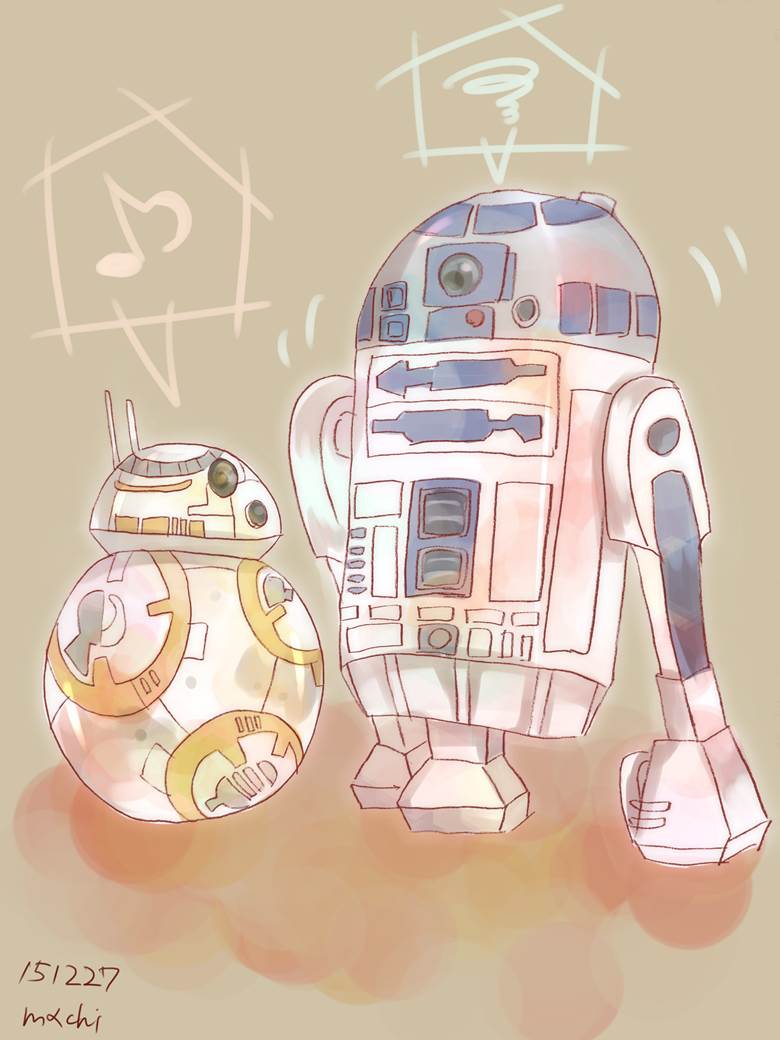 BB8とR2D2|真智的《星球大战》Pixiv插画图片 | BoBoPic