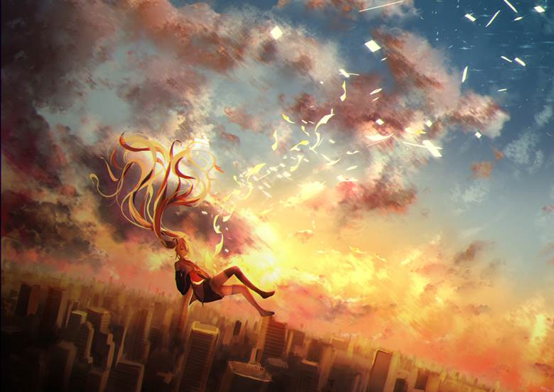 glow|Re:Rin的初音未来插画图片 | BoBoPic