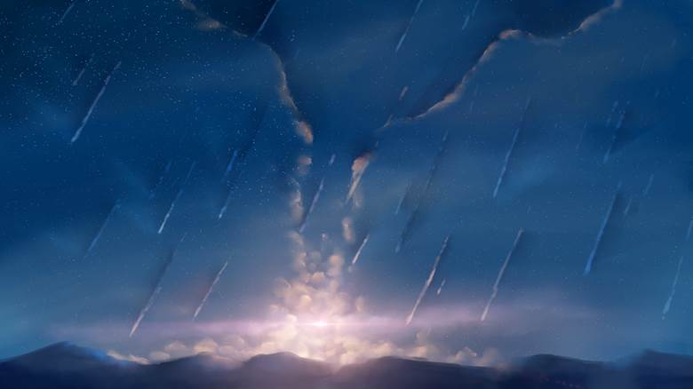 流れ星|K.Hati的夜景星空插画图片 | BoBoPic