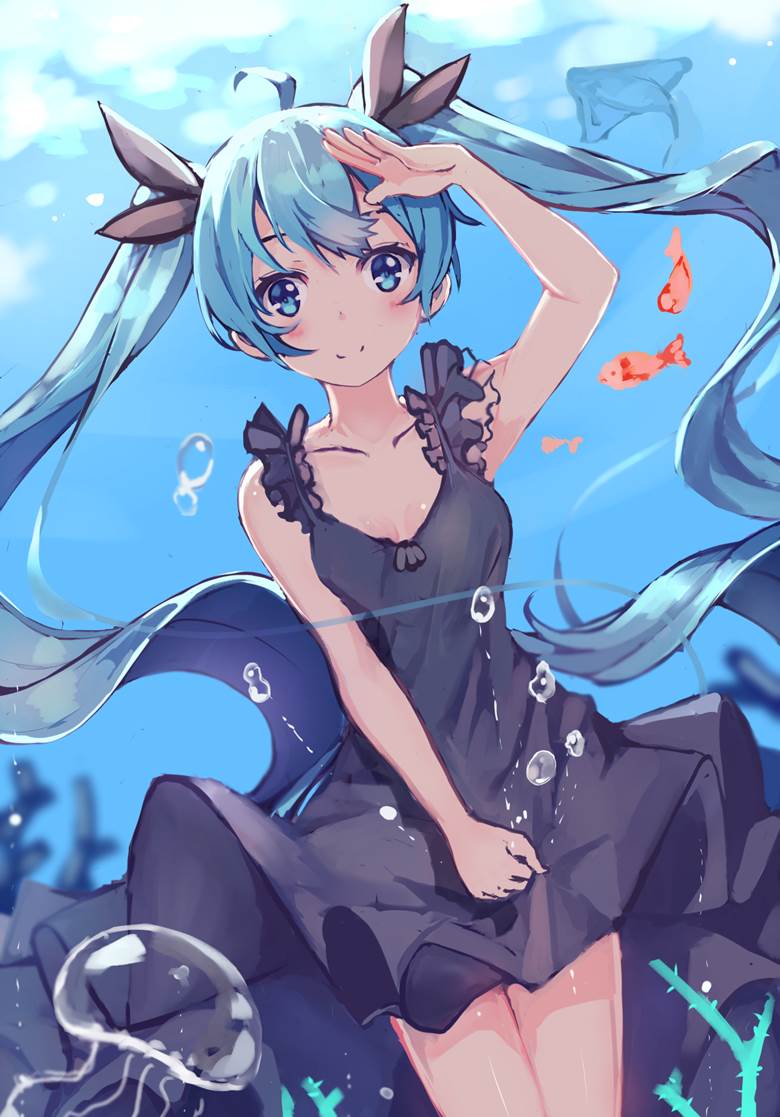 深海少女|yuki的初音未来壁纸插画图片 | BoBoPic