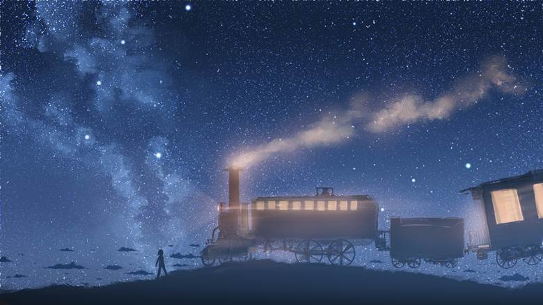 银河铁道の夜|K.Hati的云层插画图片 | BoBoPic
