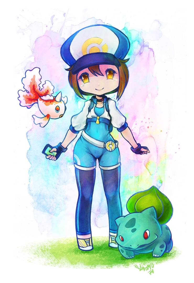 关都#0118金鱼宝可梦，角金鱼(トサキント)插画图片 | BoBoPic