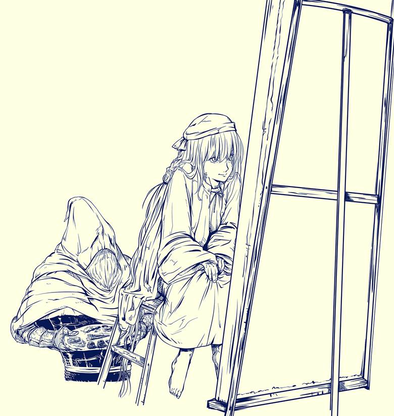 少女とゲール爷|emb:ER的《黑暗之魂3》Pixiv插画图片 | BoBoPic