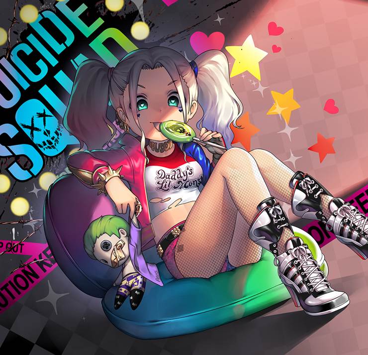 DC漫画旗下反英雄，小丑女哈莉·奎茵pixiv插画图片 | BoBoPic