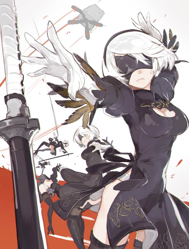 2B|插画师Pandegg的尤尔哈2号B型插画图片 | BoBoPic