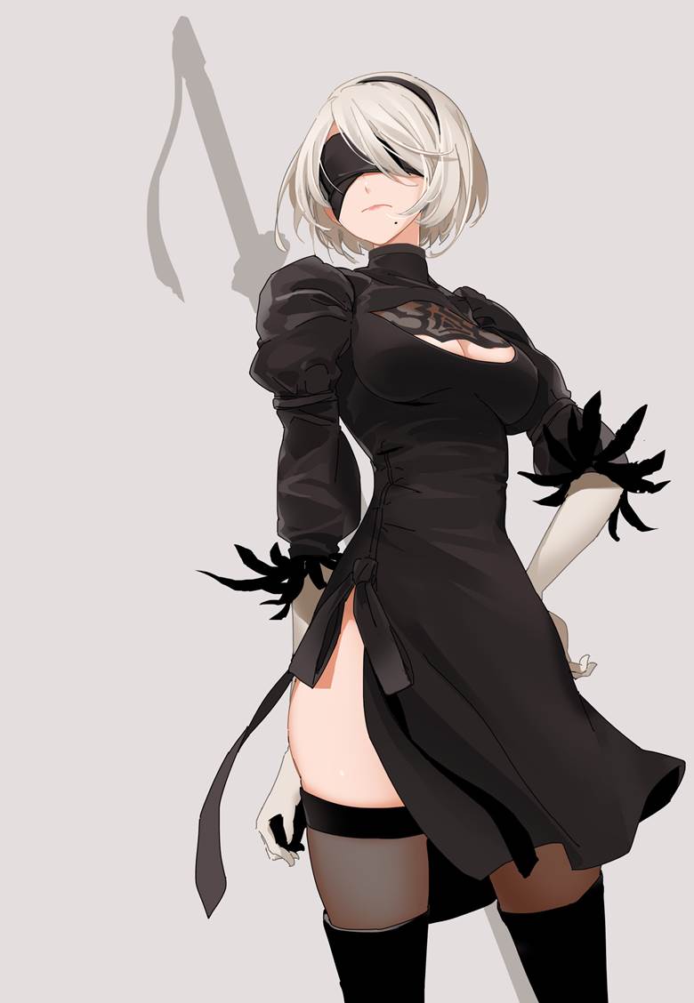 2B|插画师manaBi的尤尔哈2号B型插画图片 | BoBoPic