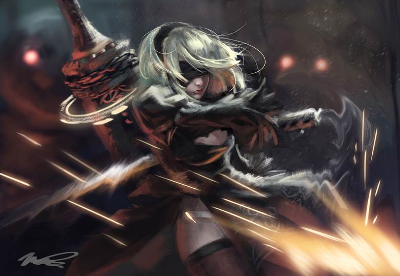 2B|插画师MU的尤尔哈2号B型插画图片 | BoBoPic