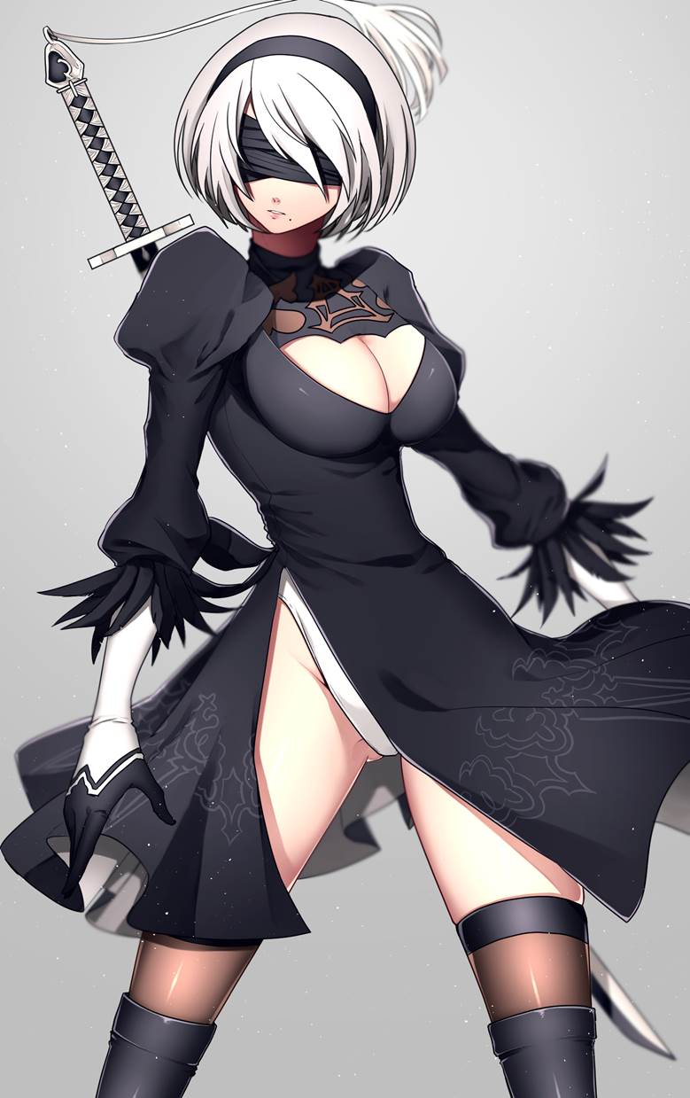 2B|插画师排気ガス的尤尔哈2号B型插画图片 | BoBoPic