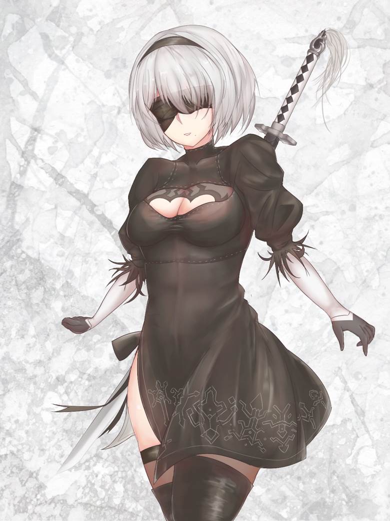 2B|插画师勇者＜M型＞的尤尔哈2号B型插画图片 | BoBoPic