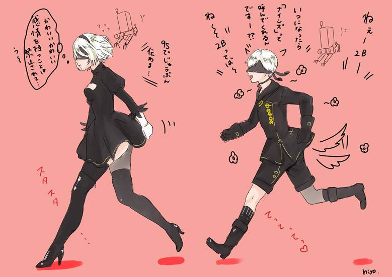 尼尔卡通2|插画师うごめく腐肉的尤尔哈2号B型插画图片 | BoBoPic