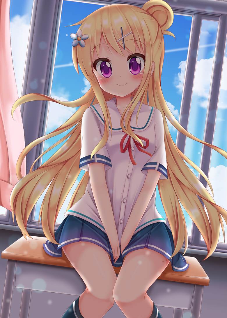 放课后二人きりデース|みなとおじ11/10ファンボ的水手服JK短裙少女插画图片 | BoBoPic