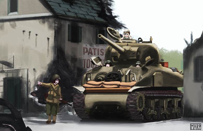 M4A1 Sherman|Marp的Pixiv风景壁纸插画图片 | BoBoPic
