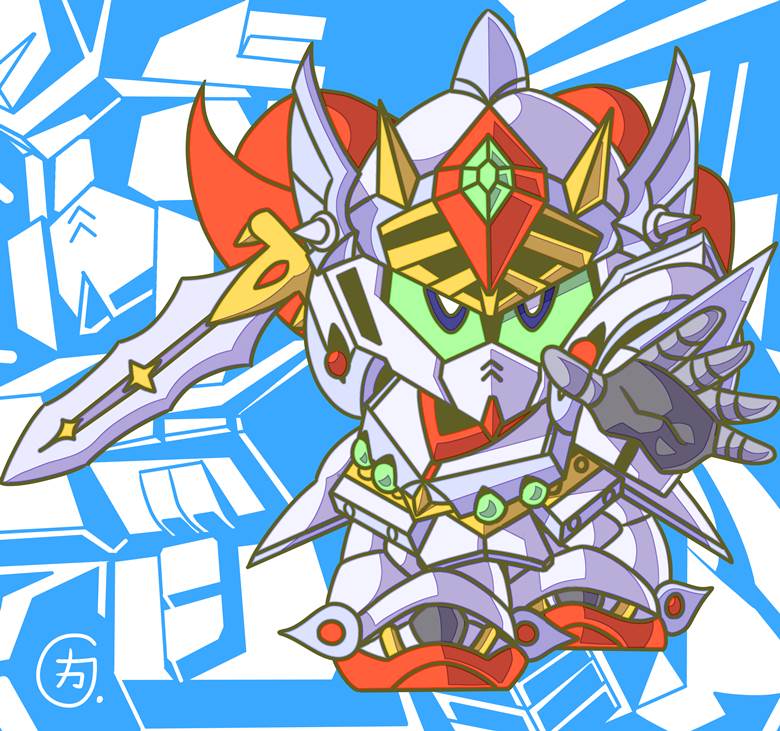 バーサル骑士GP01|なかG的sd敢达插画图片 | BoBoPic