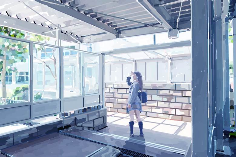 青い光が见える|真臓的Pixiv风景壁纸插画图片 | BoBoPic